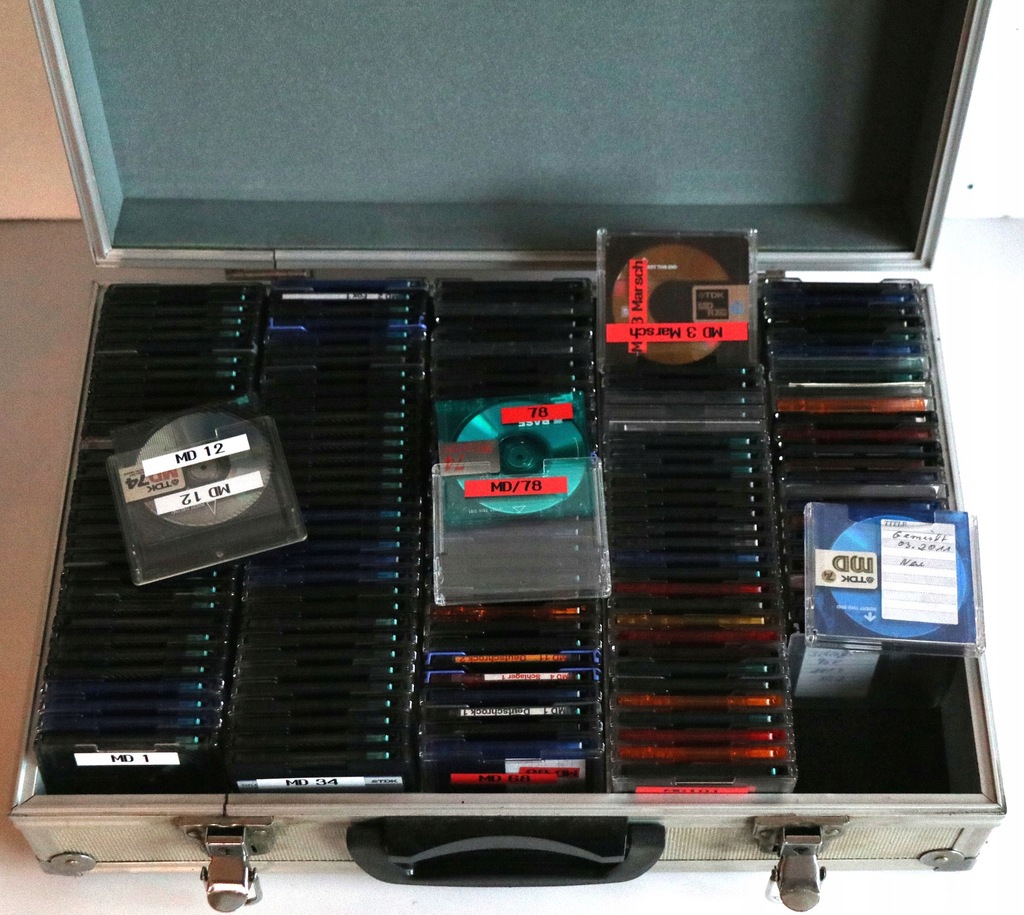 Walizka Aluminiowa Case na 180 MD lub kasety mag. - 12550970618 ...