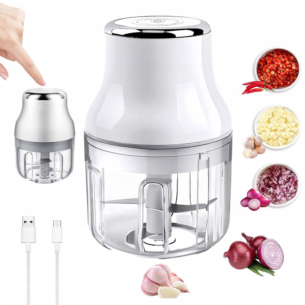 ROZDRABNIACZ ELEKTRYCZNY MINI DO WARZYW KRAJACZ SIEKACZ DO CEBULI ...
