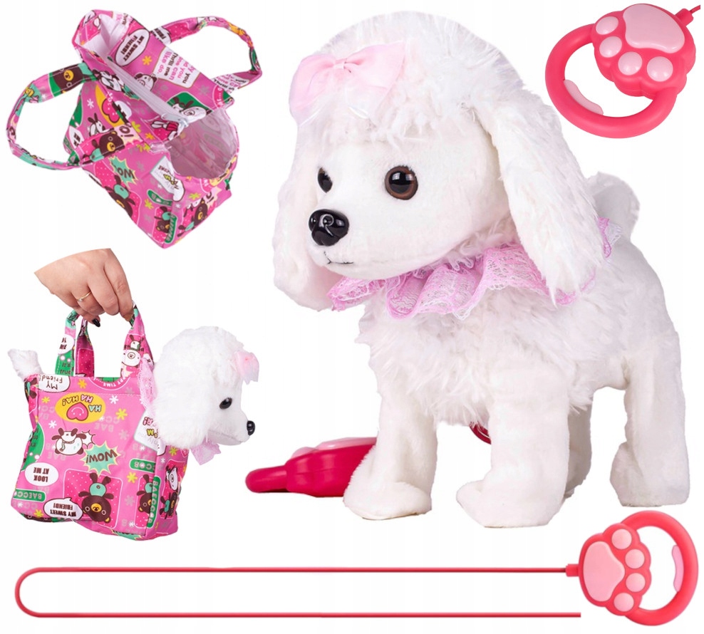 PIESEK INTERAKTYWNY PIES CHODZI NA SMYCZY SZCZEKA - 13151961943 ...