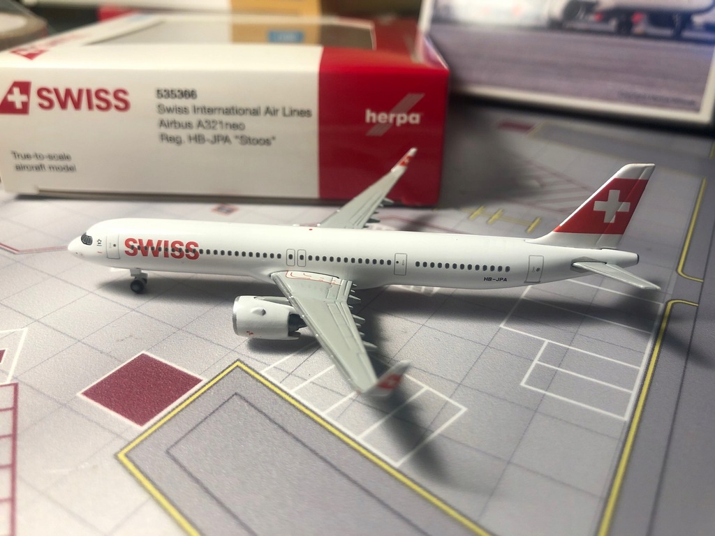 Airbus A321neo Swiss Airlines model samolotu 1:500 - 11529790555 ...