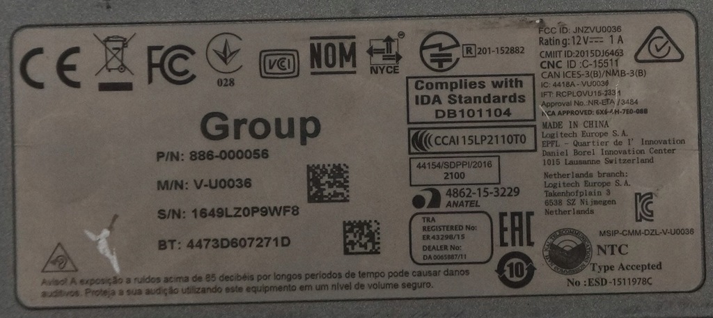 ZESTAW GŁOŚNOMÓWIĄCY LOGITECH GROUP V-U0036 - 13544562281 - oficjalne ...