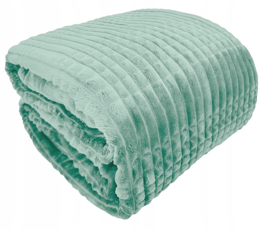 KOC GRUBY TŁOCZONY na PREZENT NARZUTA DWUSTRONNA SULEO 200x220 MIĘTOWY ...