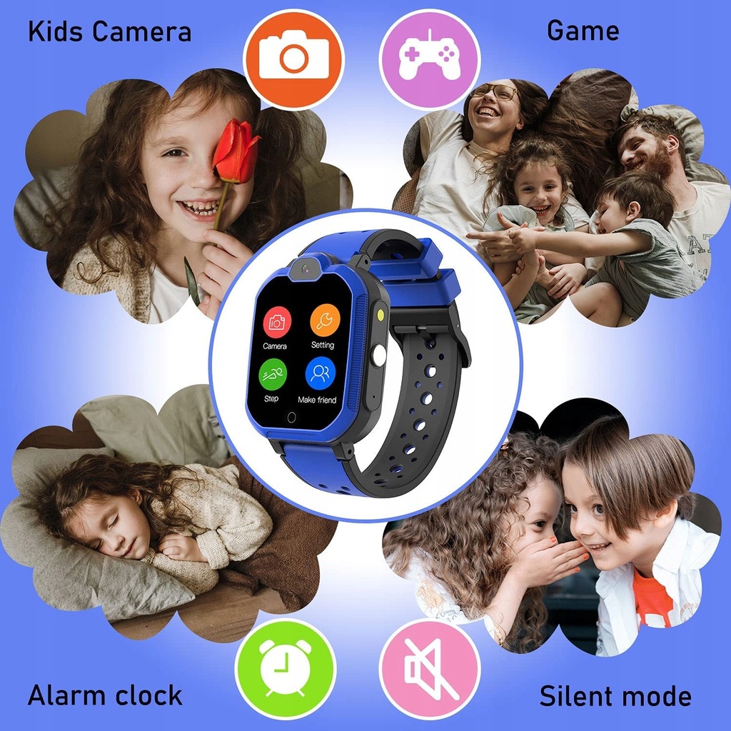 PTHTECHUS Smartwatch dla dzieci gry Aparat IPX7 4G - 12557499049 ...