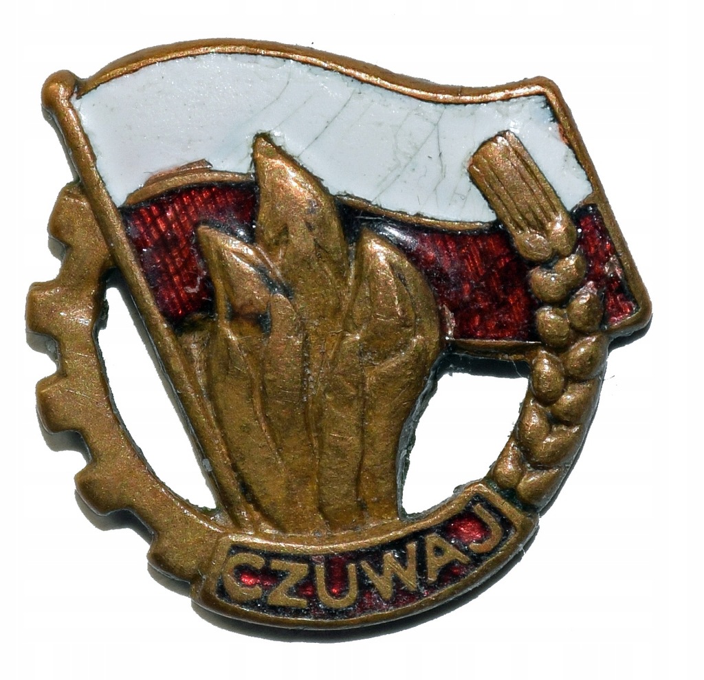 Odznaka harcerska Czuwaj okres stalinowski mała miniaturka ...