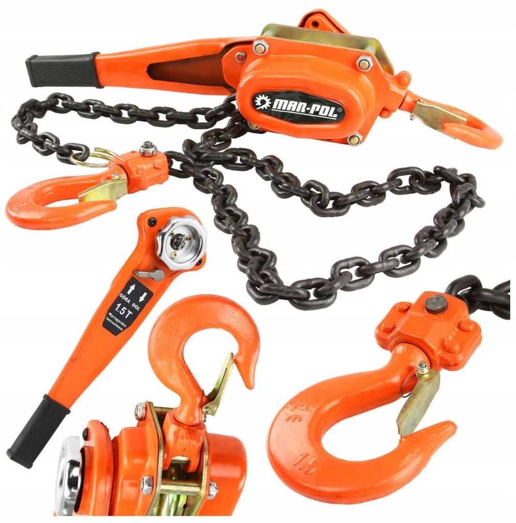 WYCIĄGARKA WCIĄGARKA łańcuchowa Z GRZECHOTKĄ 1.5T - 12737462619 ...