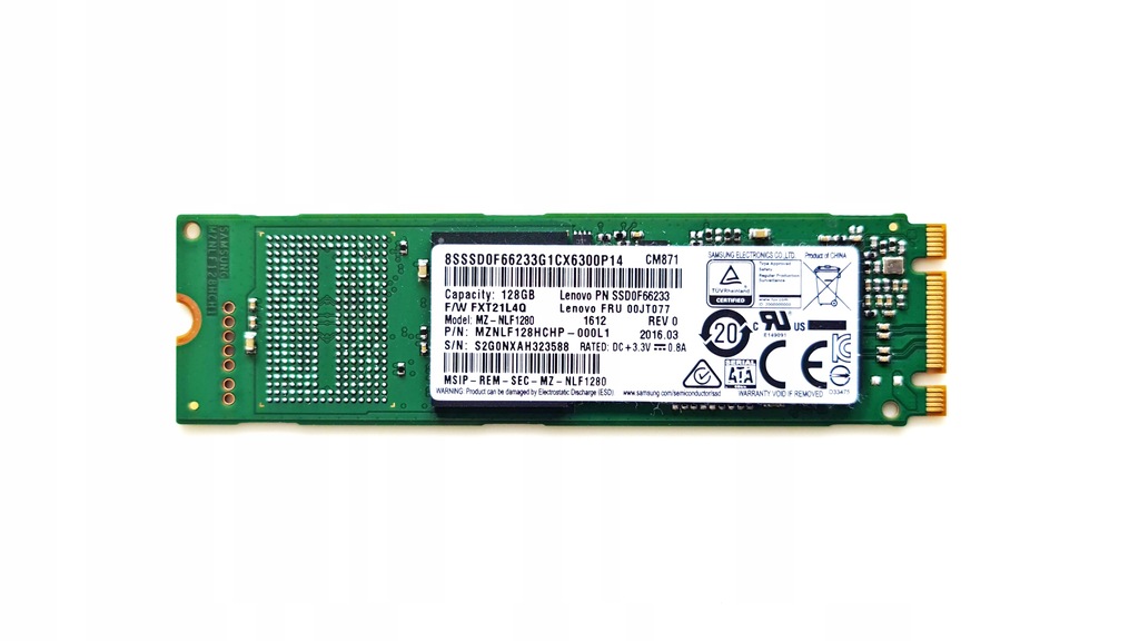 Dysk SSD M.2 SATA 2280 Samsung CM871 128GB - 12448267133 - oficjalne ...