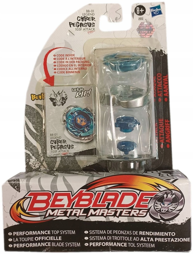 Beyblade METAL MASTERS CYBER PEGASUS BB-01 HASBRO - 12313528381 ...