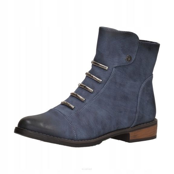 Granatowe botki damskie JEZZI ASA62-16 r38 - 12622220904 - oficjalne ...