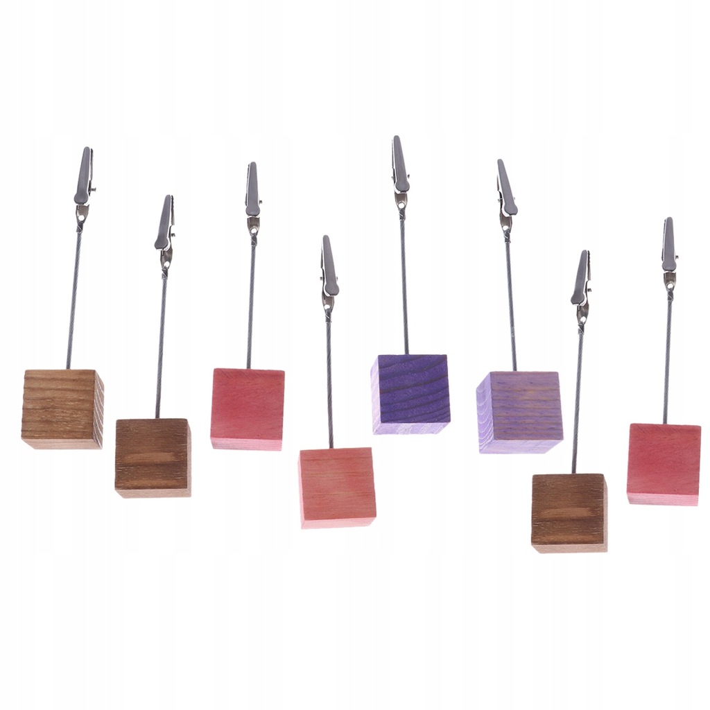 Wooden Base Memo Clip Rustic Table Number Stand - 13378980494 ...