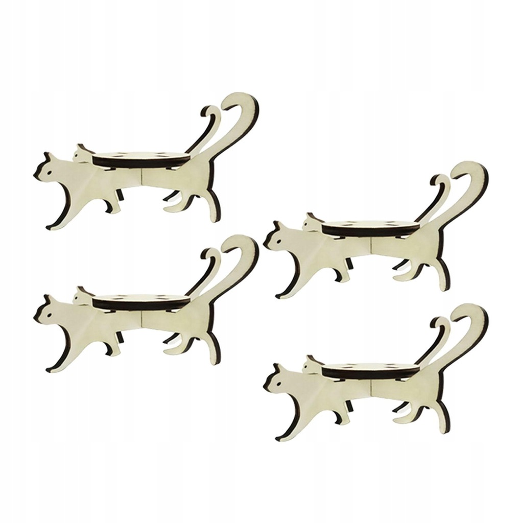 Cat Shape Flower Pot Stand, Plant Holder Rack Plants Display Wooden ...