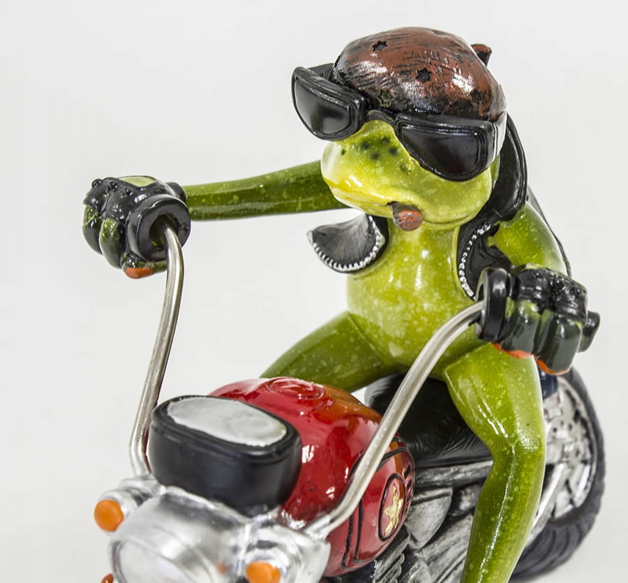 Figurka żaba harleyowiec motor żabka żaby motorze - 12782458782 ...