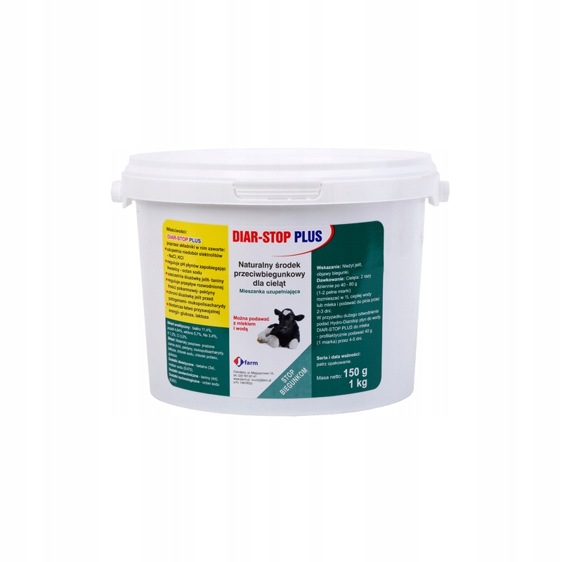 Diar-stop Plus 1kg Bydło Cielęta Biegunki JFarm - 11841595962 ...