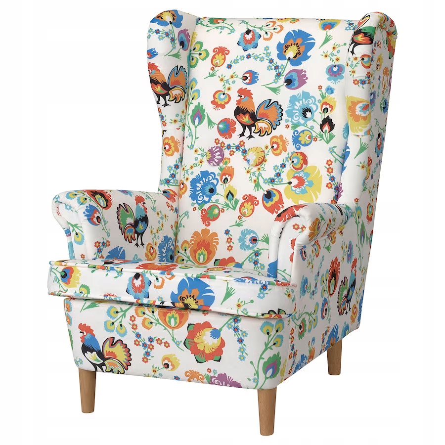 IKEA STRANDMON Fotel dziecięcy Huslia wielobarwny - 12276643125 ...