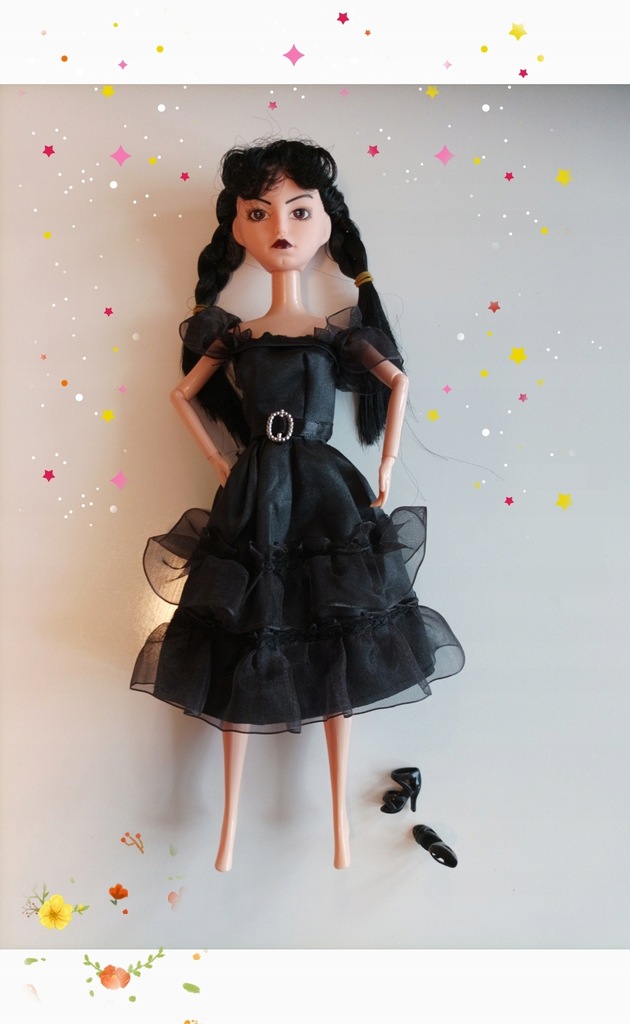 Wednesday Addams LALKA figurka Barbie prezent dla dziewczynki na ...