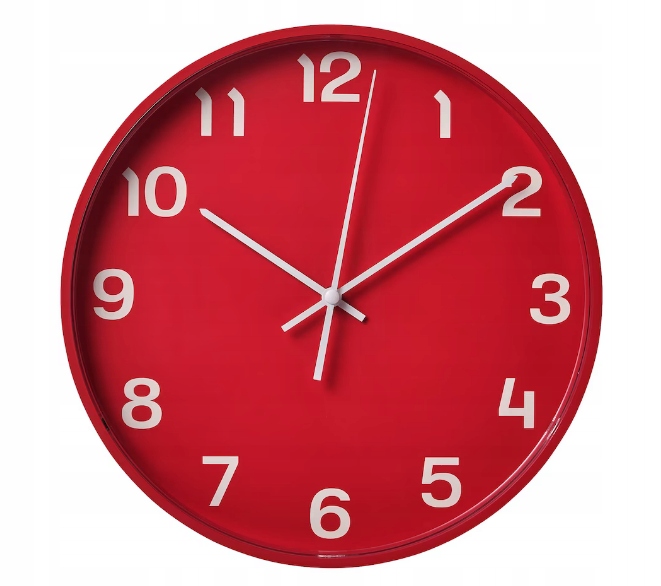 IKEA PLUTTIS Zegar, czerwony 28 cm - 12080186182 - oficjalne archiwum ...