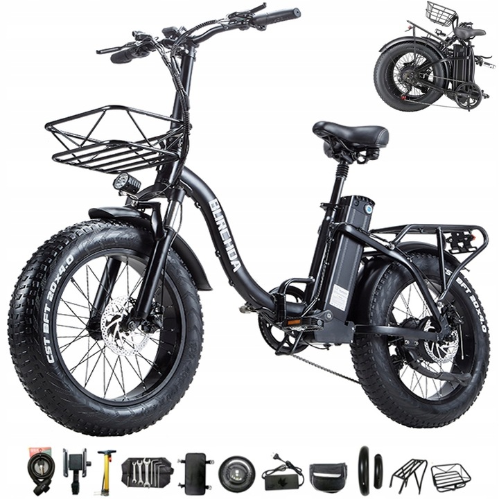 Rower elektryczny 20inch foldable electric bicyclee 100KM Fat Tire rama ...