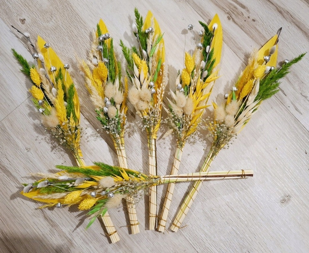 Mini palma wielkanocna dla dzieci 2025r żółty 25 cm - 17356727621 ...