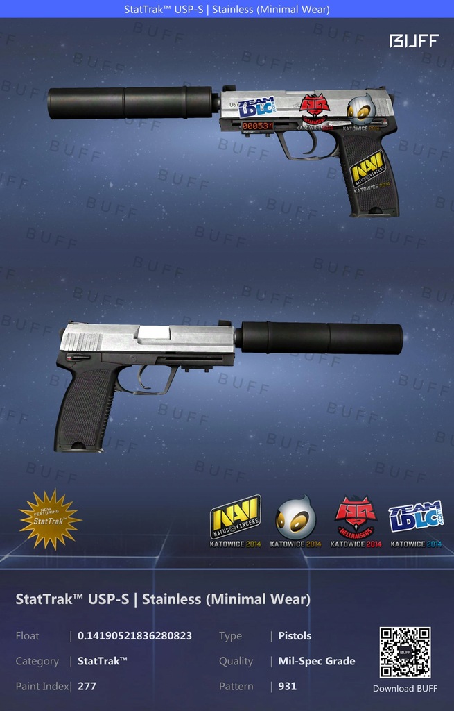 USP-S StatTrak |Nierdzewny MW Kato2014 cs go skiny - 12903824442 ...