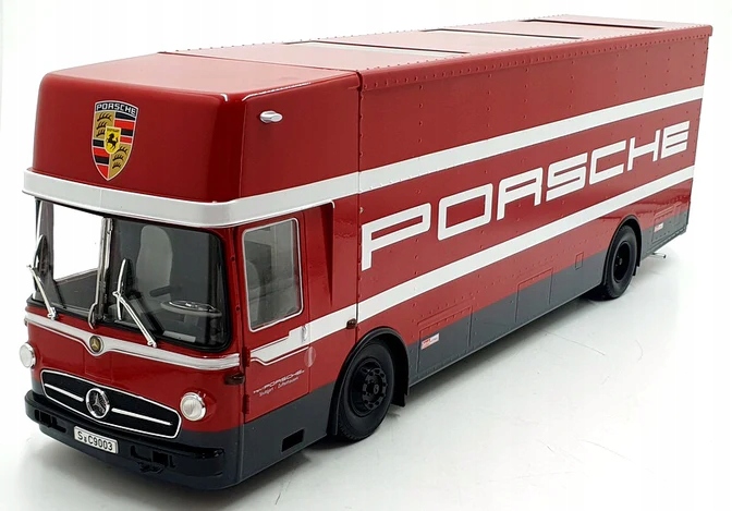 CMR MERCEDES-BENZ O317 Car Transport. PORSCHE 1:18 - 13681452906 - oficjalne archiwum Allegro