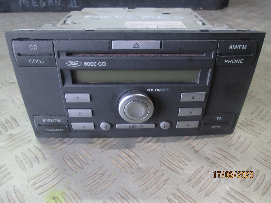 RADIO FORD FOCUS MK2 C-MAX FIESTA MK6 6000CD + KOD - 14206450478 ...
