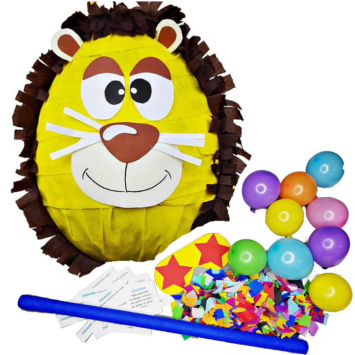 PINIATA LEW XXL + 5 DODATKÓW ZESTAW PINATA - 7302135979 - oficjalne ...
