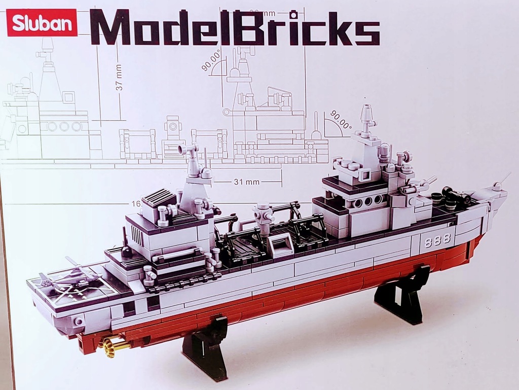 KLOCKI SLUBAN Statek wojskowy komp. z LEGO COBI - 9244719422 ...