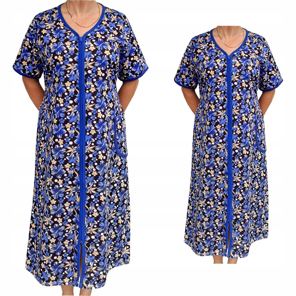 3XL/10 Podomka na zamek szlafrok krótki rękaw Sent.50 - 14235826139 ...