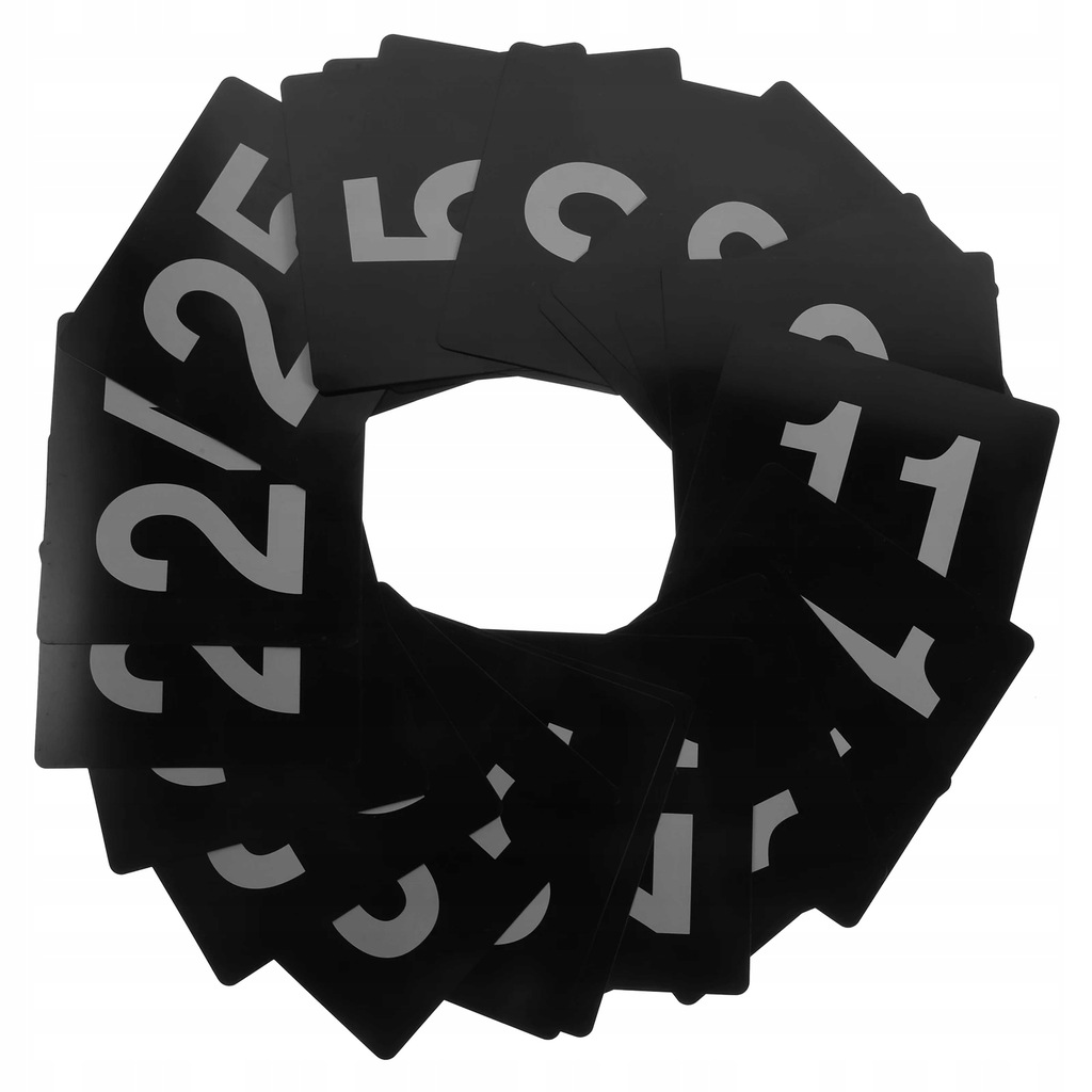 BLACK WHITE NUMBER PLATE SEAT CARD 25 PCS - 13762306649 - oficjalne ...