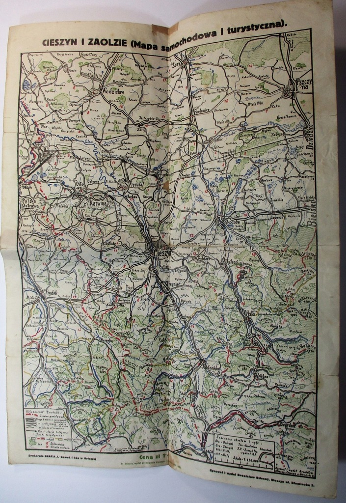 Mapa samochodowa i turystyczna Cieszyn i Zaolzie - 8258969397 ...