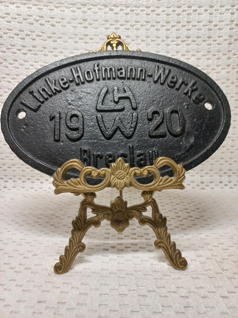 Tabliczka znamionowa Linke - Hofmann Werke Breslau 1920 rBCM ...