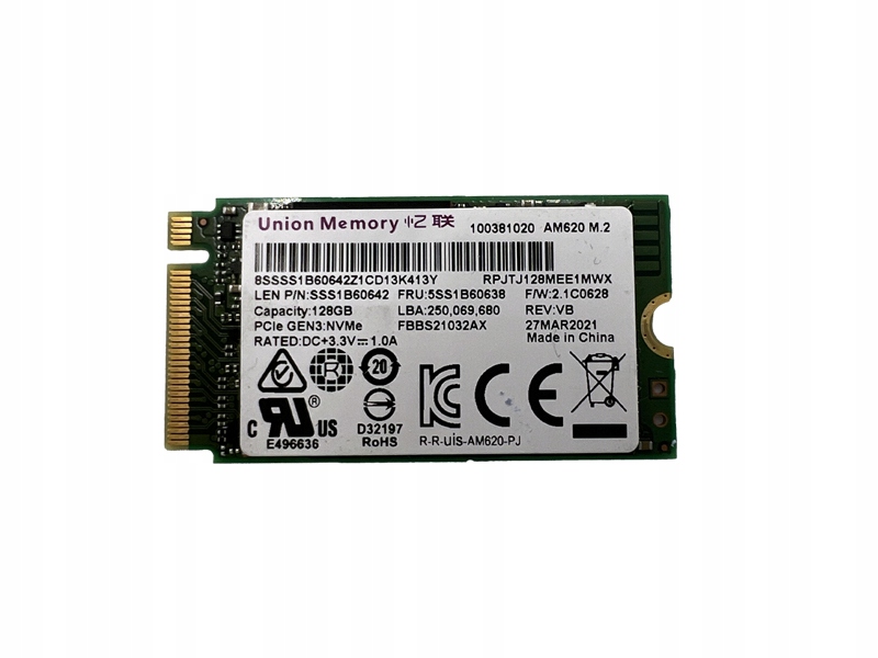 Dysk SSD Union AM620 128GB M.2 PCIe GEN3 NVMe - 12488268515 - oficjalne ...