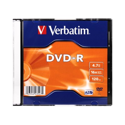 PŁYTA DVD-R SLIM 16X VERBATIM 4.7GB - 7298888395 - oficjalne archiwum Allegro