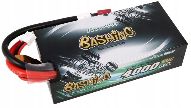 Pakiet LiPo GENS ACE Bashing 7,4V 4000mAh 2S 60C HardCase do Element ...