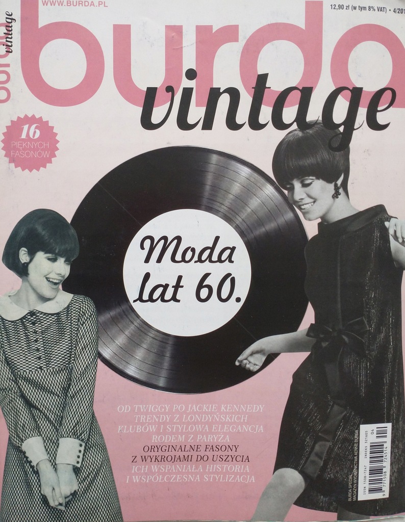 Burda Vintage 4 / 2015 Moda lat 60. Wykroje - 13237428020 - oficjalne ...