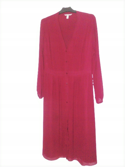 H&M WIŚNIOWA SUKIENKA SZMIZJERKA 48 50 - 11731634721 - oficjalne archiwum Allegro