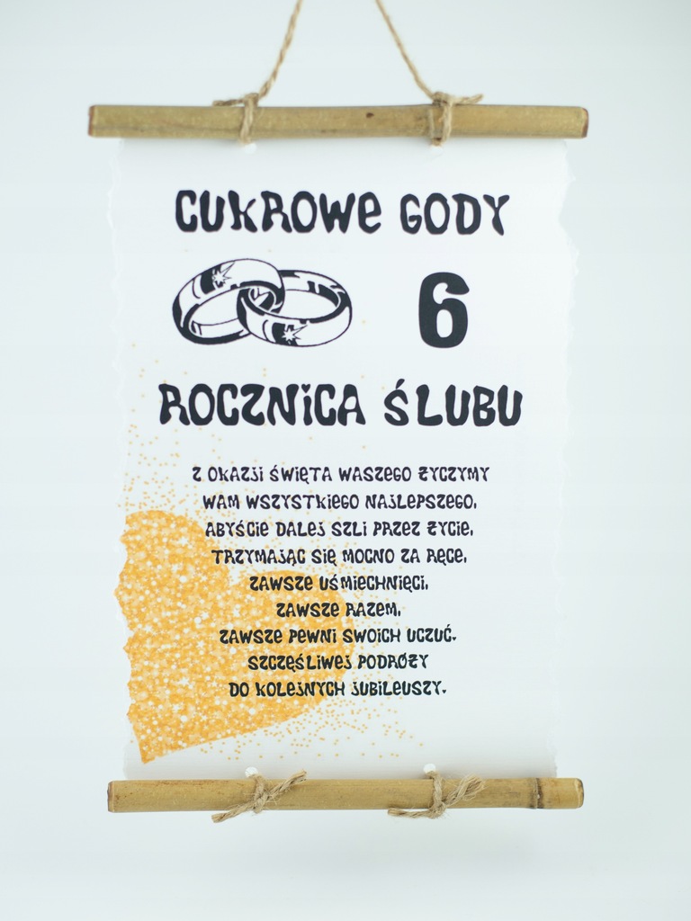 DYPLOM, PREZENT, CERTYFIKAT NA 6 ROCZNICĘ ŚLUBU - 10054335920 ...