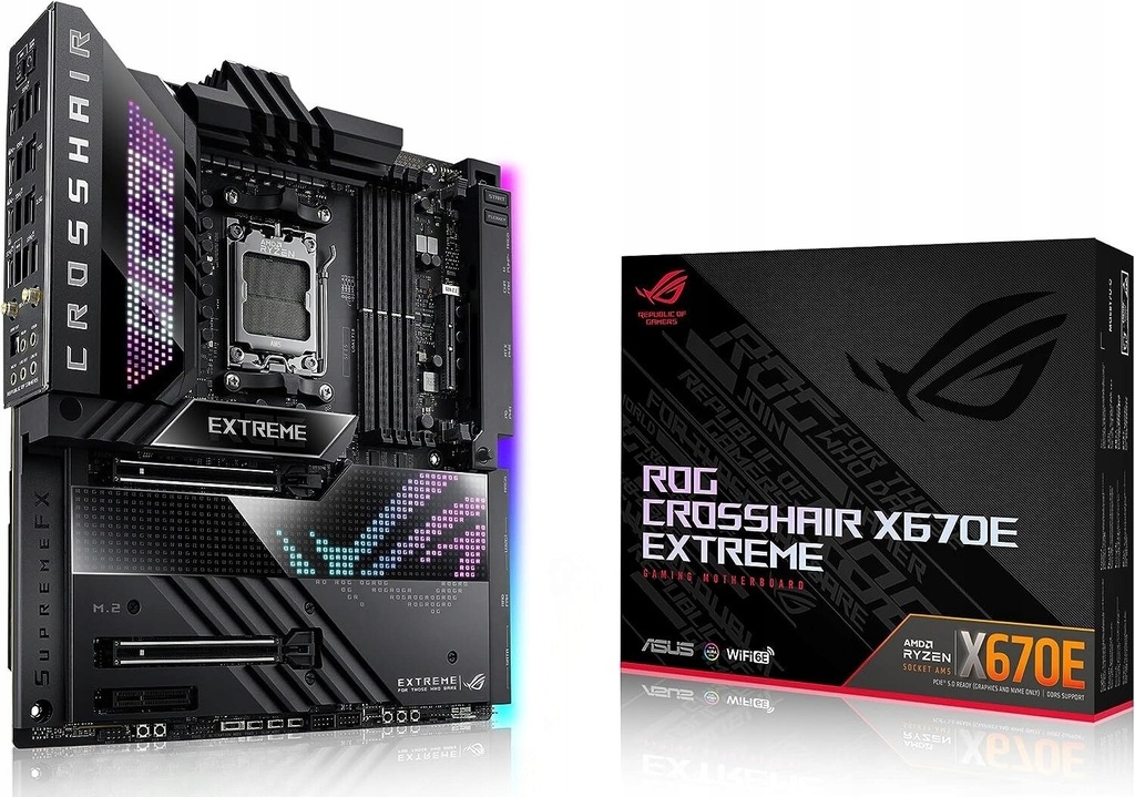Płyta Główna ASUS ROG CROSSHAIR X670E EXTREME E-ATX AM5 RGB AMD CrossFireX - 15535296057 ...