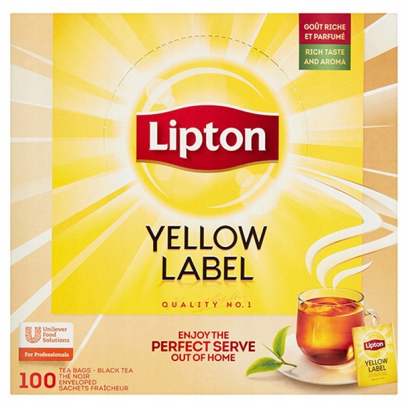 Herbata Lipton Yellow Label | 100 szt | Każda tore - 12851007347 ...