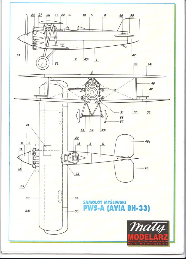 Mały Modelarz 12/1995 Samolot PWS-A (Avia BH-33) - 12500963603 ...