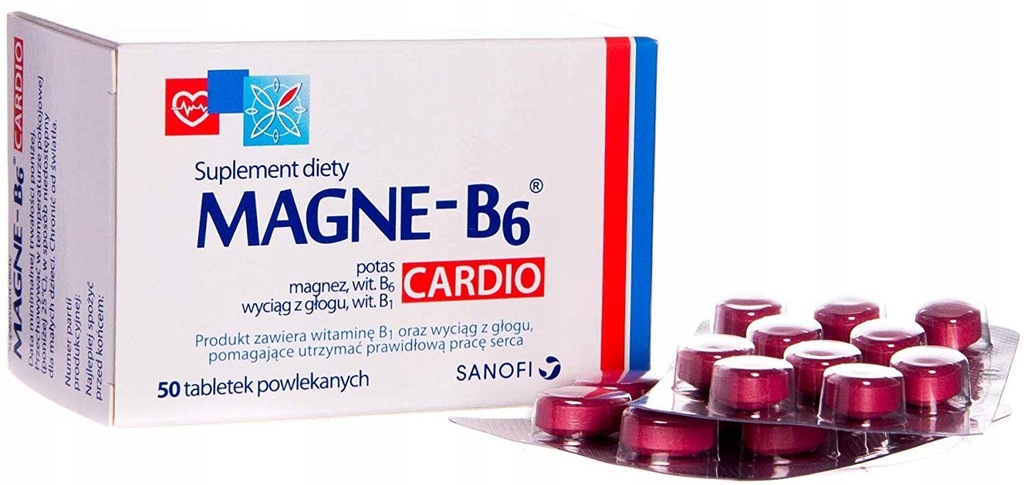 MAGNE-B6 CARDIO TABLETKI - POTAS MAGNEZ B1 B6 GŁÓG - 8935556399 ...