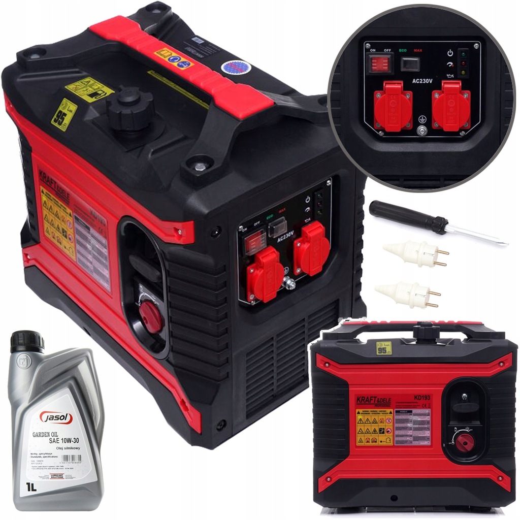 AGREGAT PRĄDOTWÓRCZY 2500W GENERATOR INWERTOROWY - 12435925191 - oficjalne archiwum Allegro