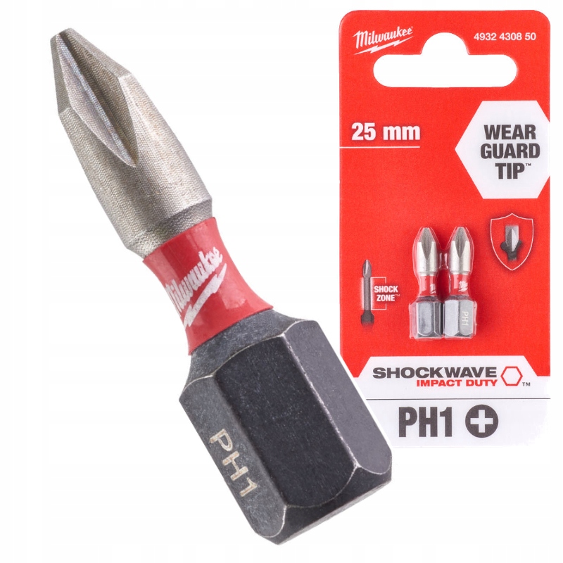 Milwaukee Bity ShockWave PH1/25mm ImpactDuty 2szt - 11056079306 ...