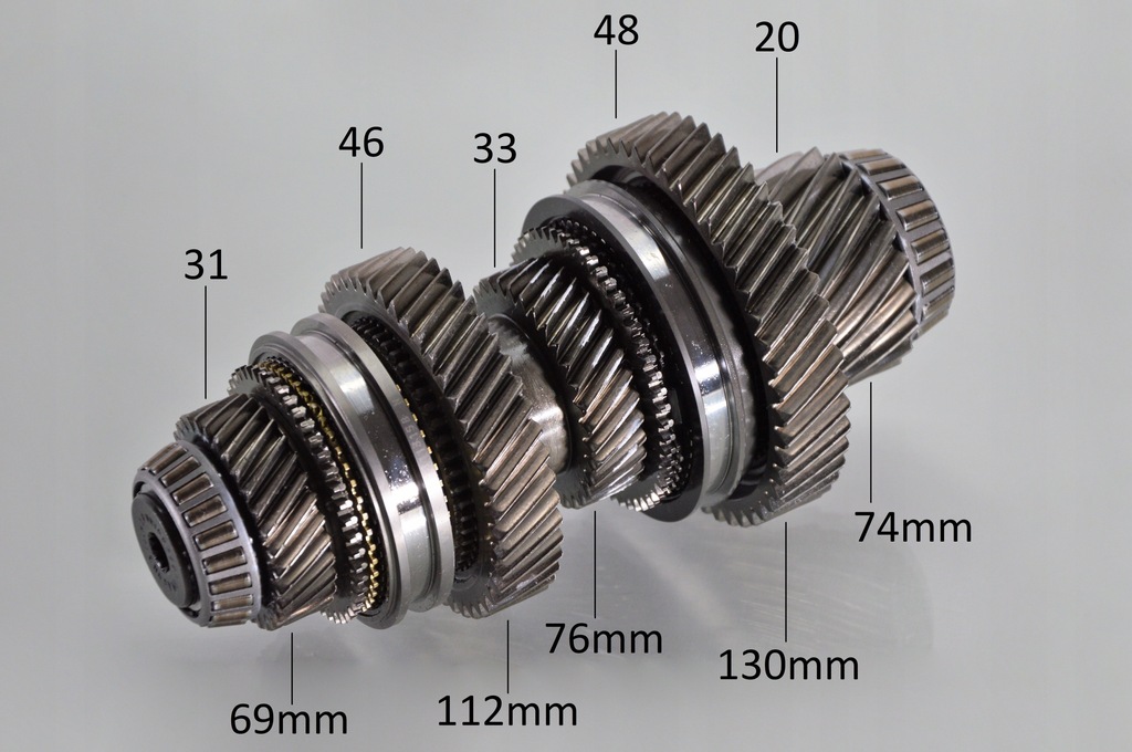 Wał wyjściowy output DQ500 VW T5 T6 DSG 0BH 0BT - 12382304244 ...