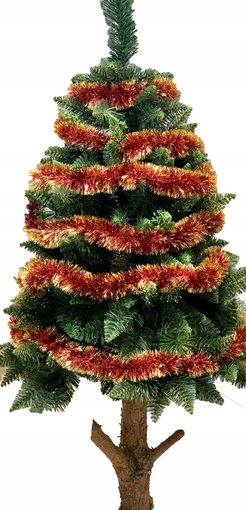 ŁAŃCUCH CHOINKOWY CZERWONO ZŁOTY girlanda świąteczna NA CHOINKE Ø7cm ...