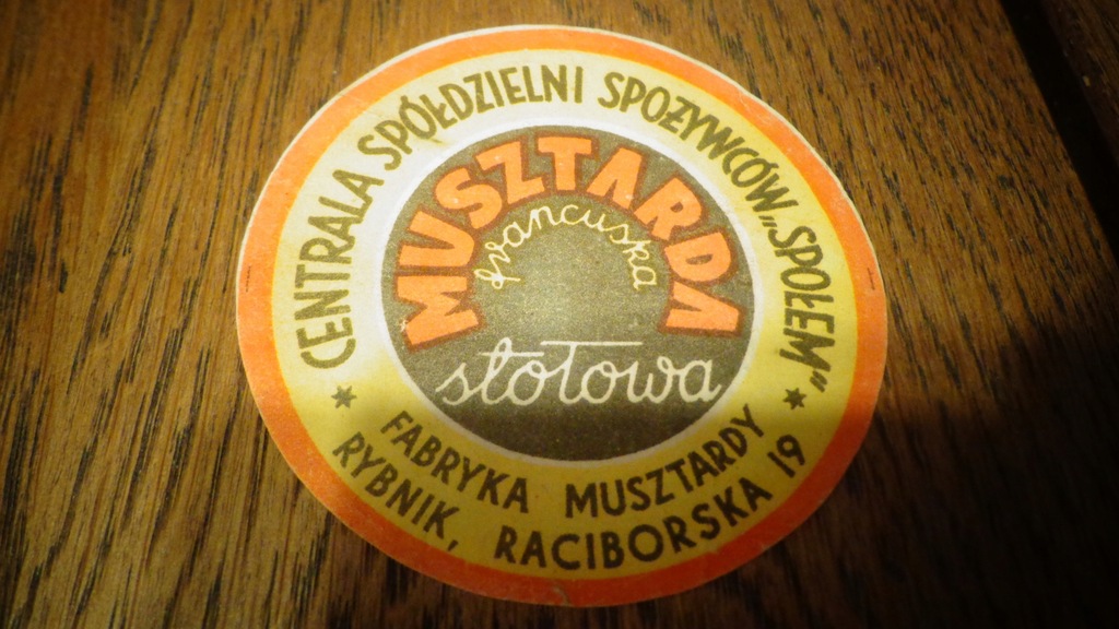 Etykieta-opakowanie PRL 1945-1985 - Musztarda Rybnik - 14978526942 - oficjalne archiwum Allegro