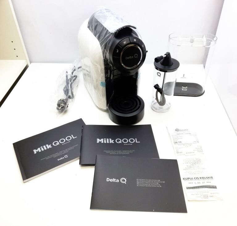 EKSPRES KAPSUŁKOWY DELTA MILK QOOL ZE SPIENIACZEM - 11105917923 - oficjalne archiwum Allegro