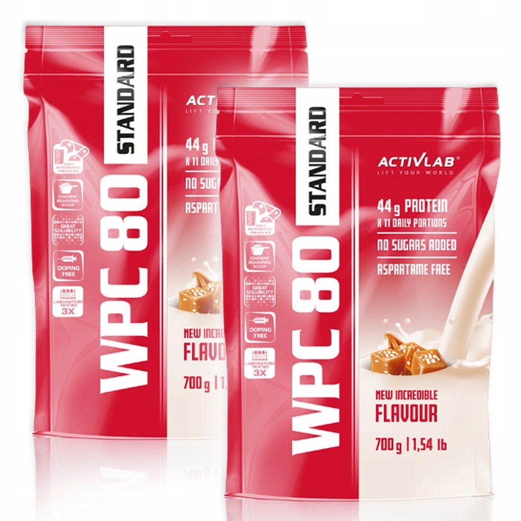 BIAŁKO WPC 80 SŁONY KARMEL 2 X 700g BEZ ASPARTAMU! - 11056615321 - oficjalne archiwum Allegro