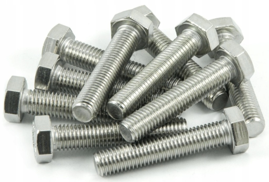 Śruba sześciokąt nierdzewna A2 M6x60mm 933 10szt - 11517988515 - oficjalne archiwum Allegro