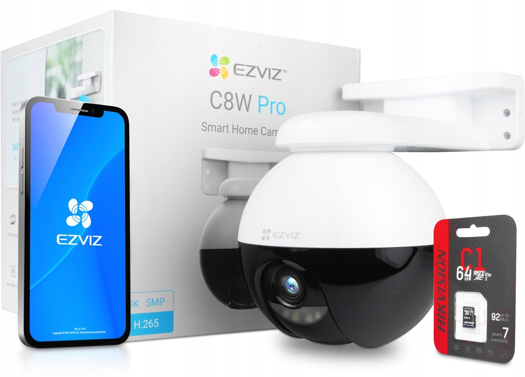 EZVIZ Kamera Wifi C8W Pro 3K Śledzenie ruchu Apka - 12560281213 ...