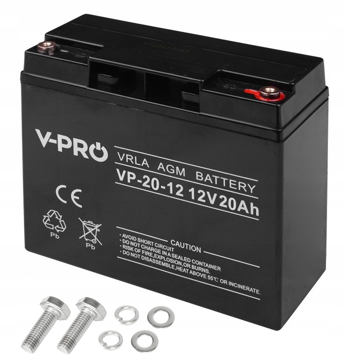 AKUMULATOR AGM VRLA VOLT POLSKA VPRO 12V 20Ah BEZOBSŁUGOWY QUAD ROWER UPS - 17100032464 ...